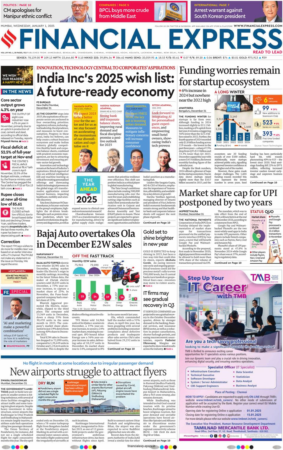 Get digital access to Financial Express Mumbai - January 01, 2025 issue ...