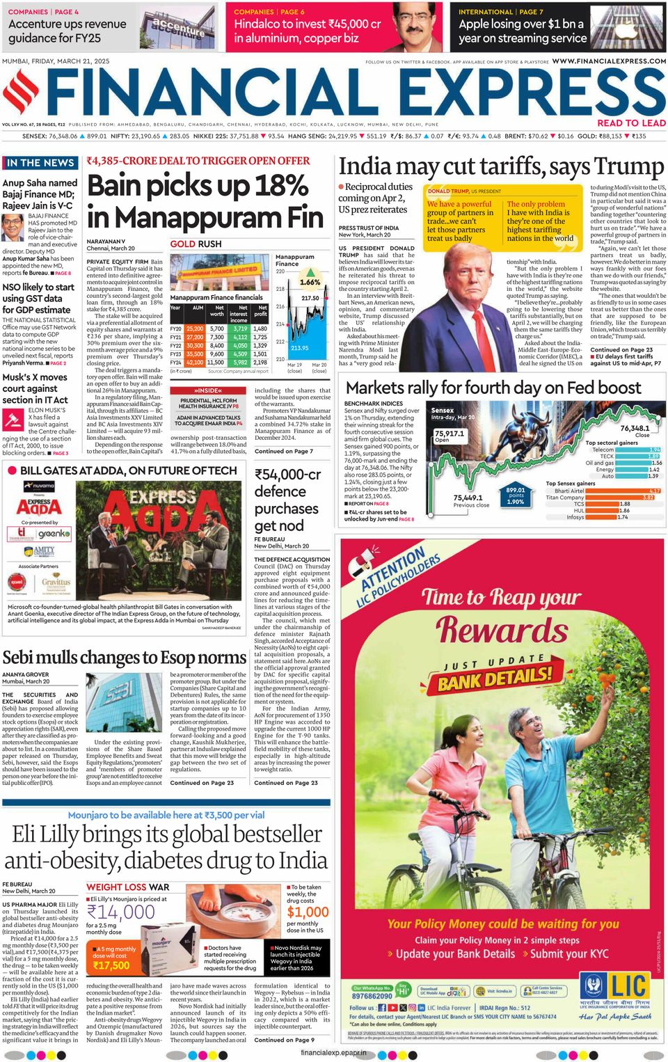 Get digital access to Financial Express Mumbai - March 21, 2025 issue ...