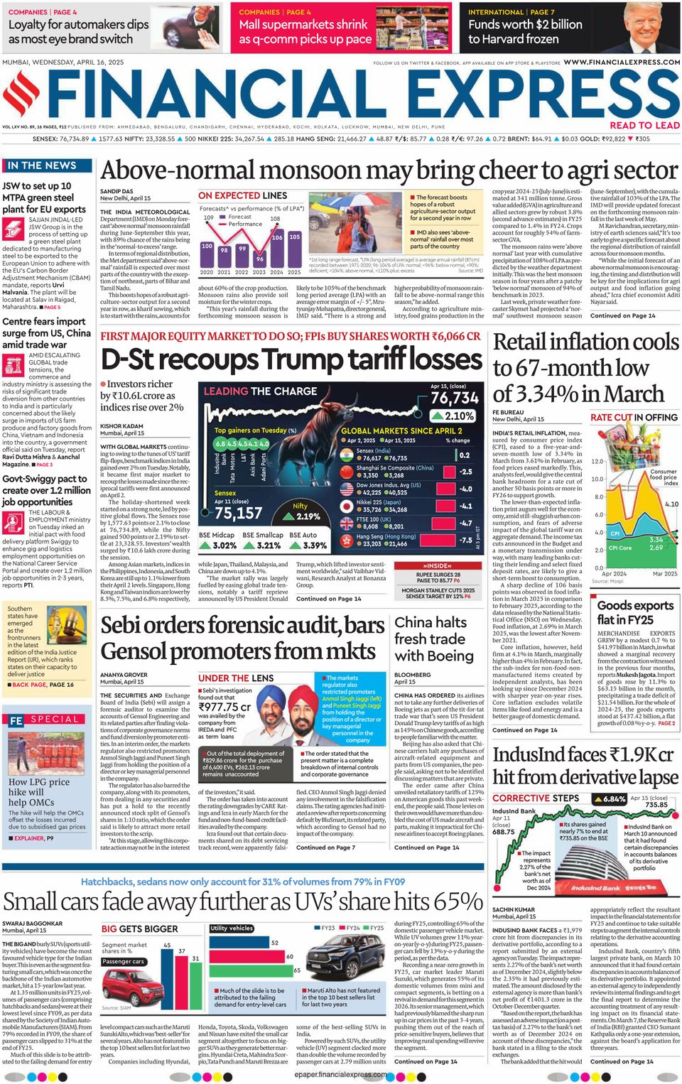 Get digital access to Financial Express Mumbai - April 16, 2025 issue | Magzter.com
