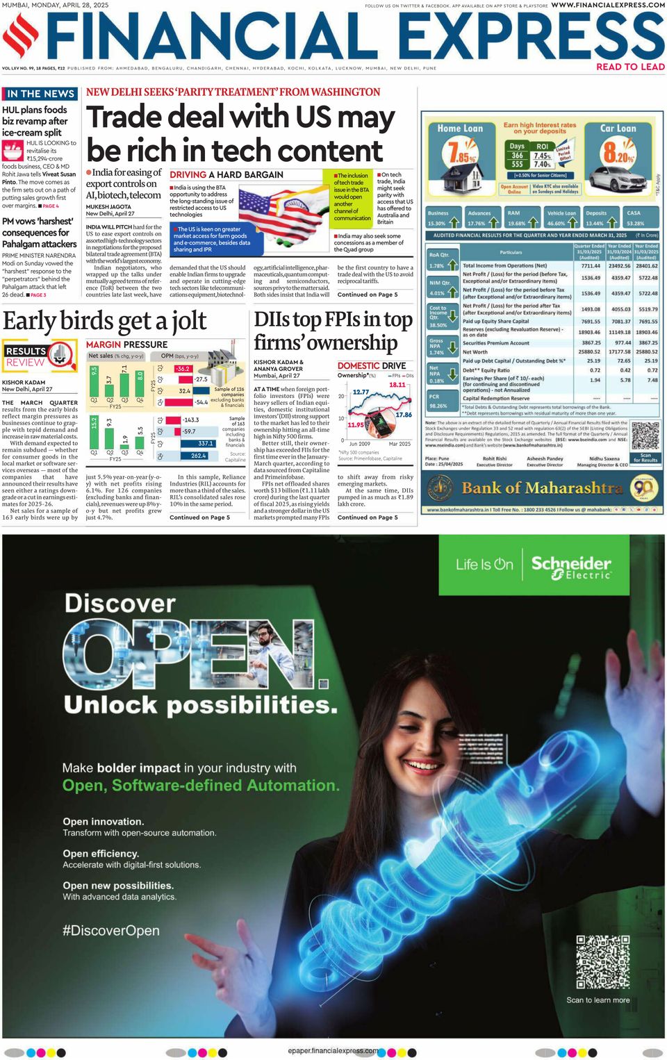 Get digital access to Financial Express Mumbai - April 28, 2025 issue | Magzter.com
