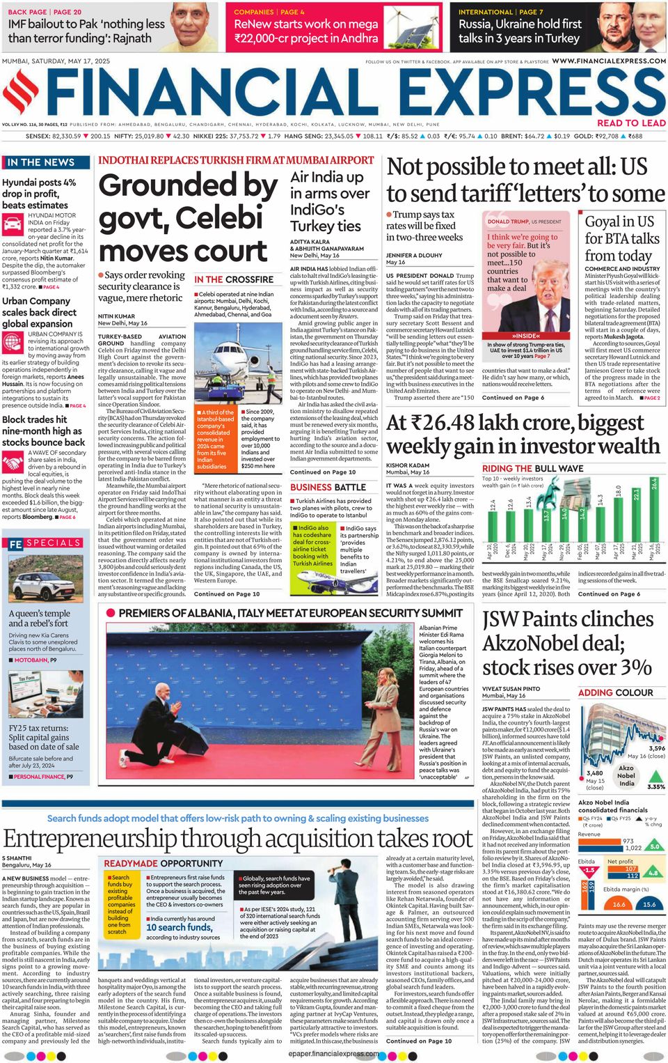 Get digital access to Financial Express Mumbai - May 17, 2025 issue ...