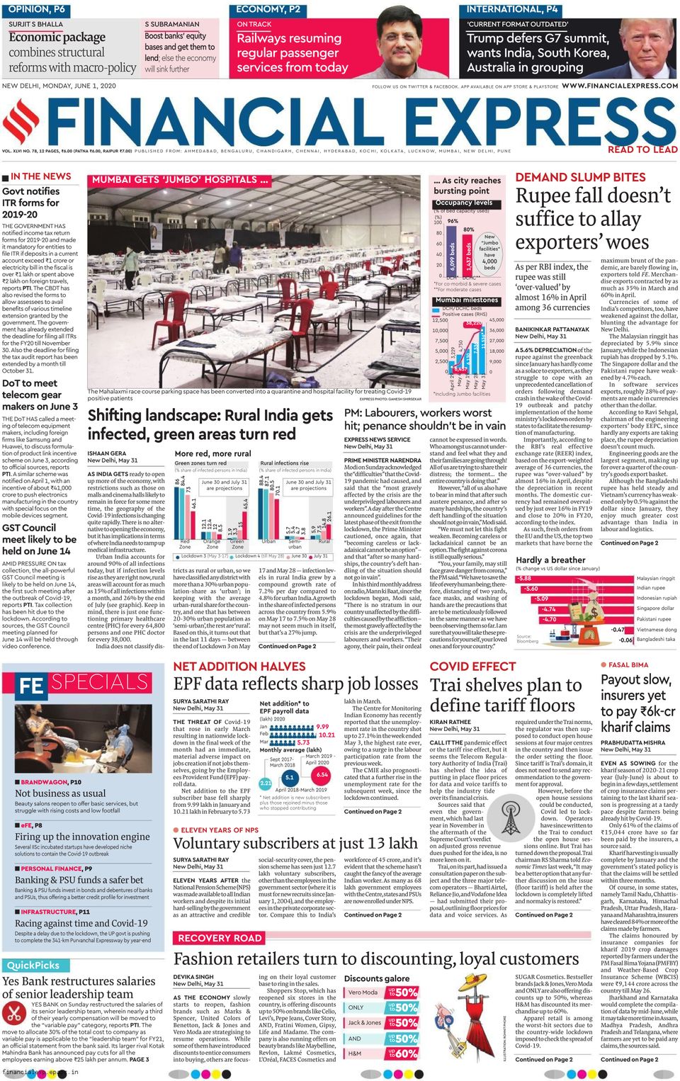 Get digital access to Financial Express Delhi - June 1, 2020 issue ...