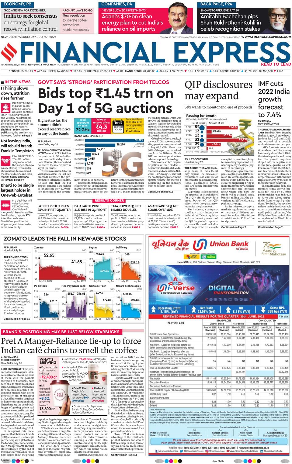 Financial Express Delhi-July 27, 2022 Newspaper
