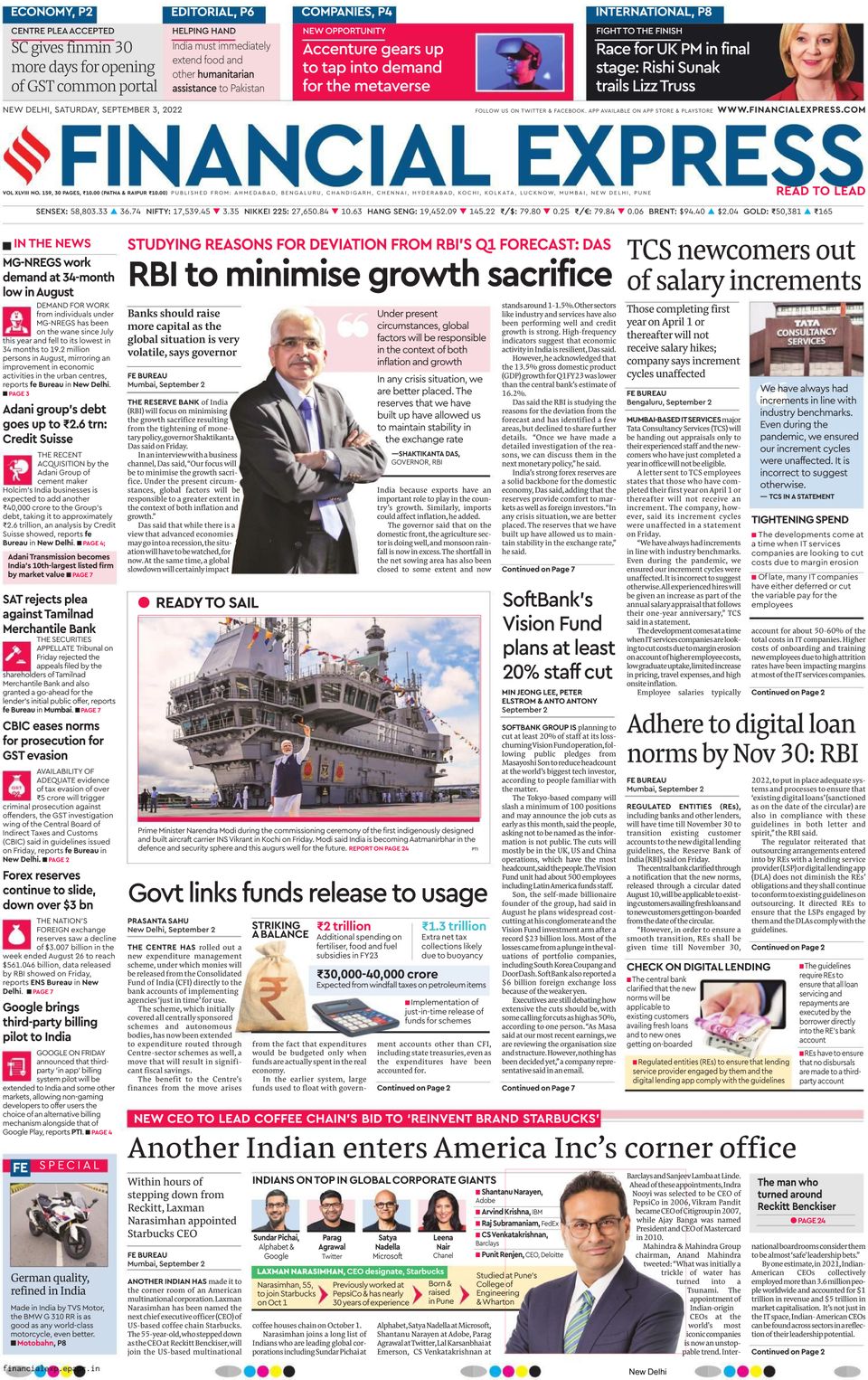 Get digital access to Financial Express Delhi - September 03, 2022 ...