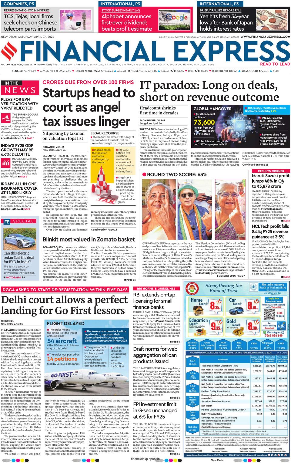 Financial Express Delhi Newspaper - Get your Digital Subscription