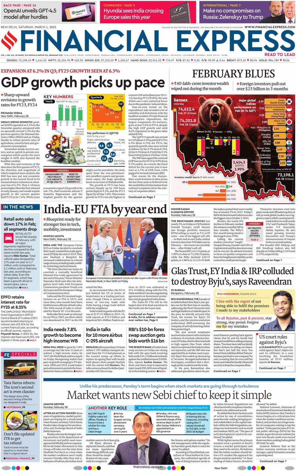 Get digital access to Financial Express Delhi - March 01, 2025 issue ...