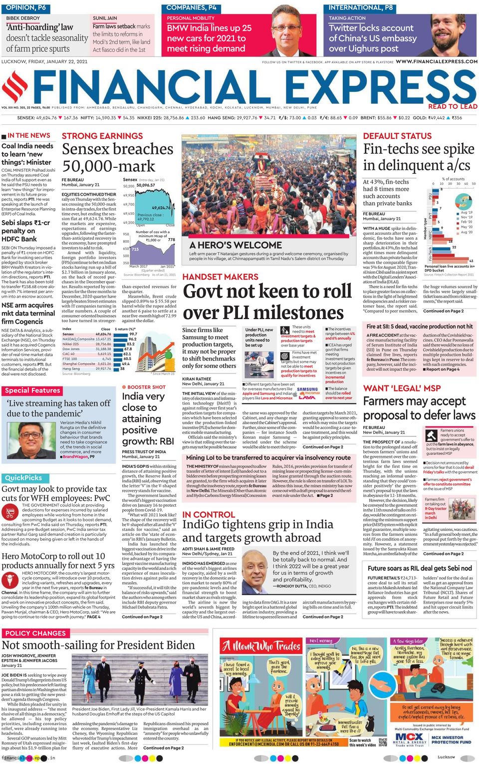 Get digital access to Financial Express Lucknow - January 22, 2021 ...