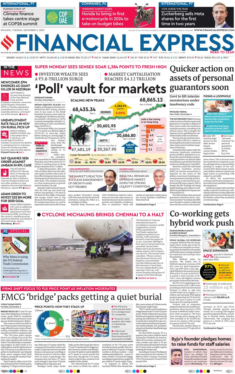 Financial Express Kolkata-December 05, 2023 Newspaper