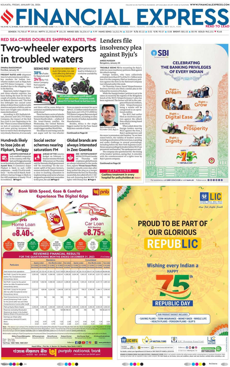 Financial Express Kolkata Newspaper - Get your Digital Subscription