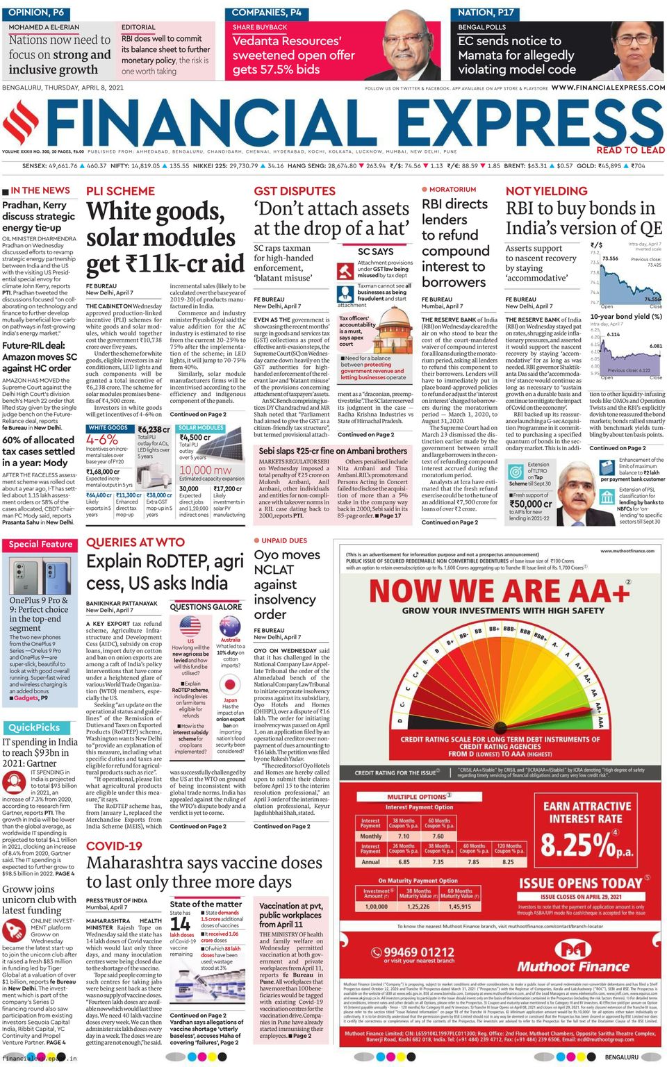 The Samaja - Kolkata-April 08, 2021 Newspaper - Get your Digital ...