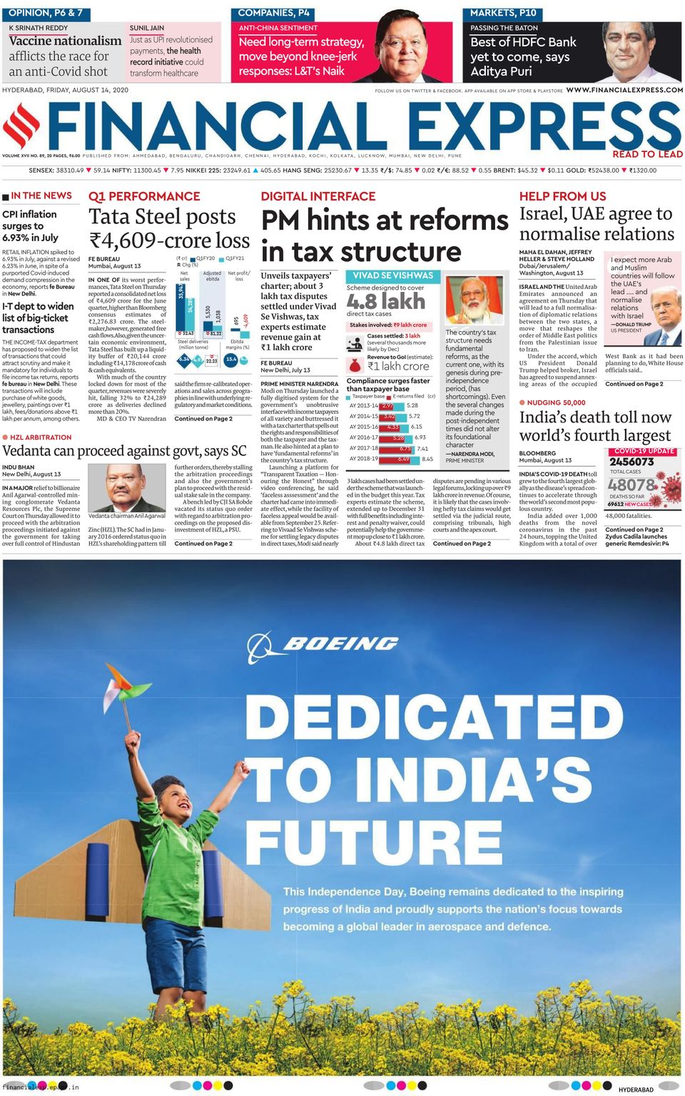 Get digital access to Financial Express Hyderabad - August 14, 2020 ...