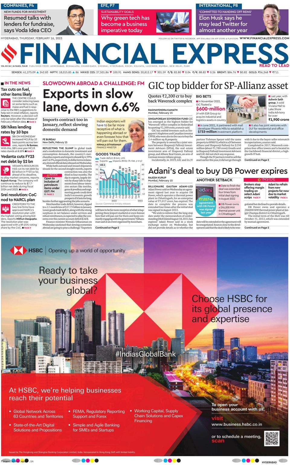Financial Express Hyderabad-February 16, 2023 Newspaper