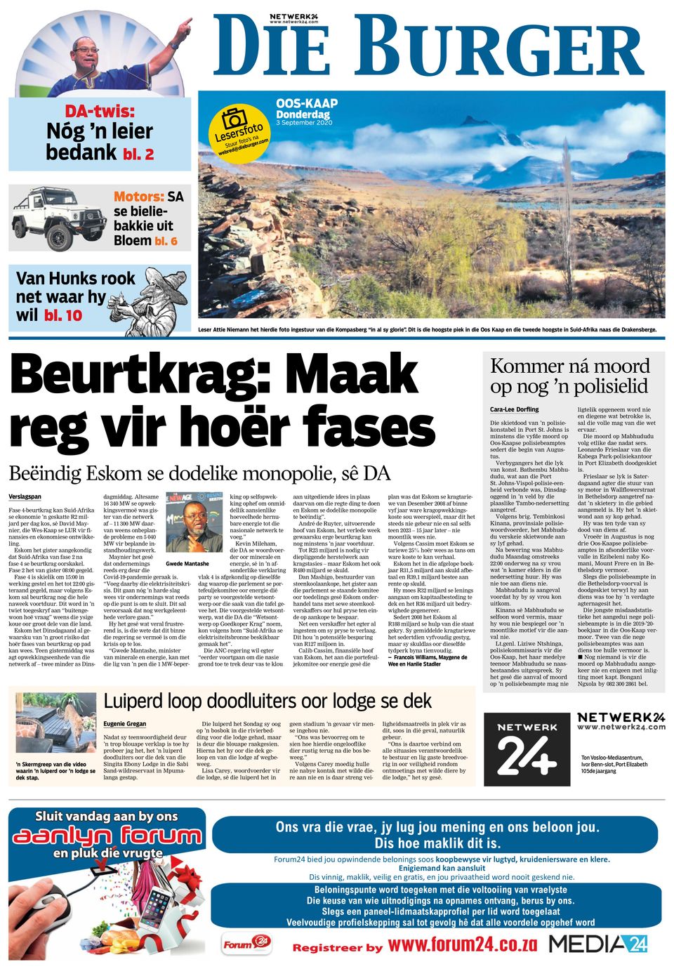 Get digital access to Die Burger Oos Kaap - September 03, 2020 issue ...