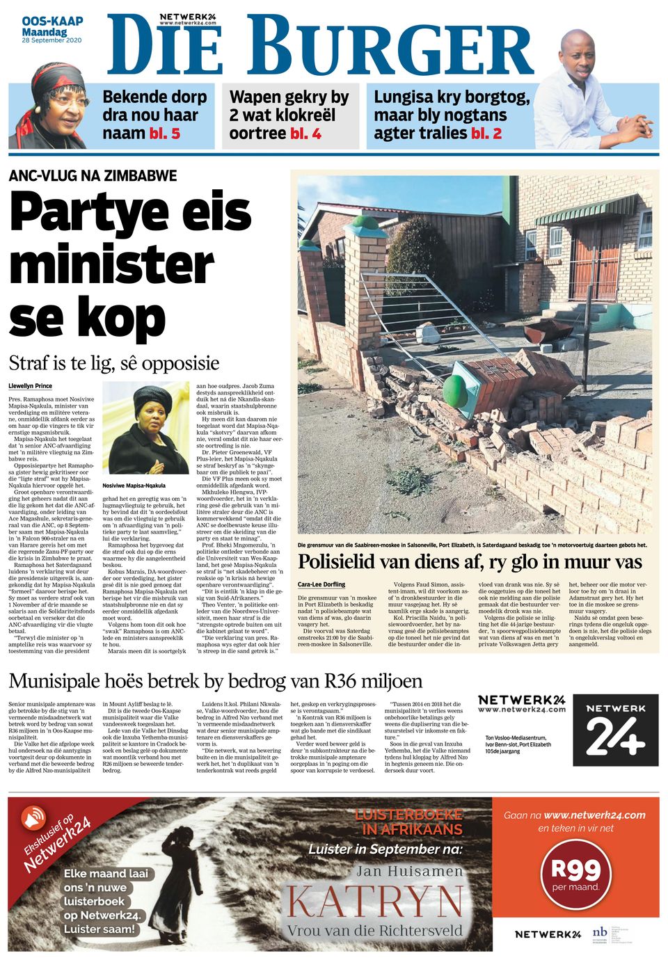 Die Burger Oos Kaap-September 28, 2020 Newspaper