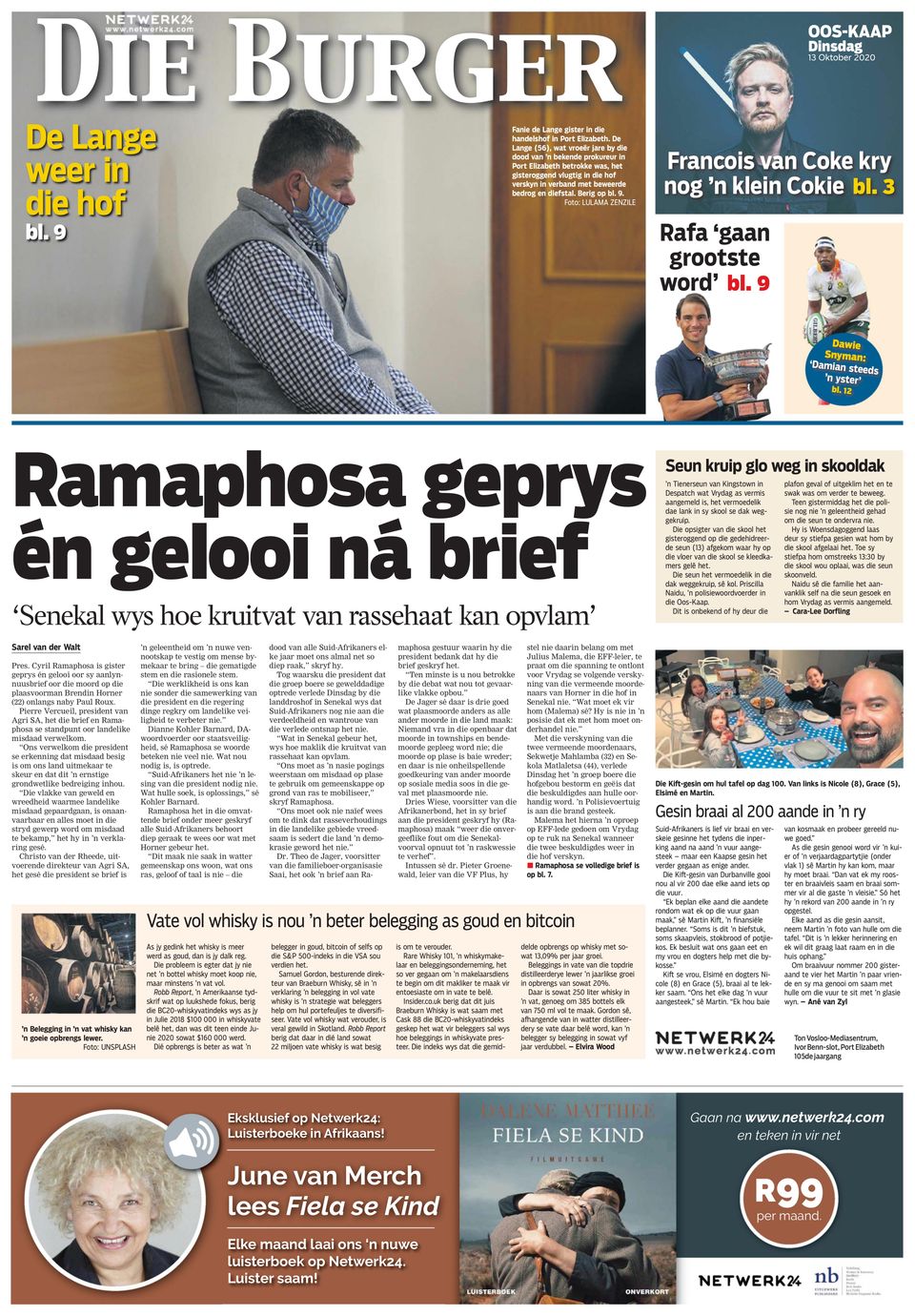 Die Burger Oos Kaap-October 13, 2020 Newspaper