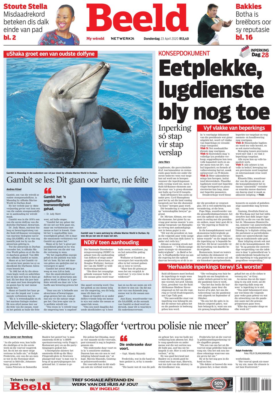 Get digital access to Beeld - April 23, 2020 issue | Magzter.com