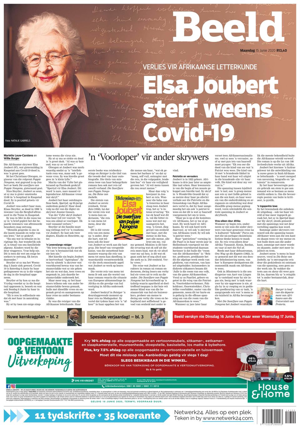 Beeld-June 15, 2020 Newspaper - Get your Digital Subscription