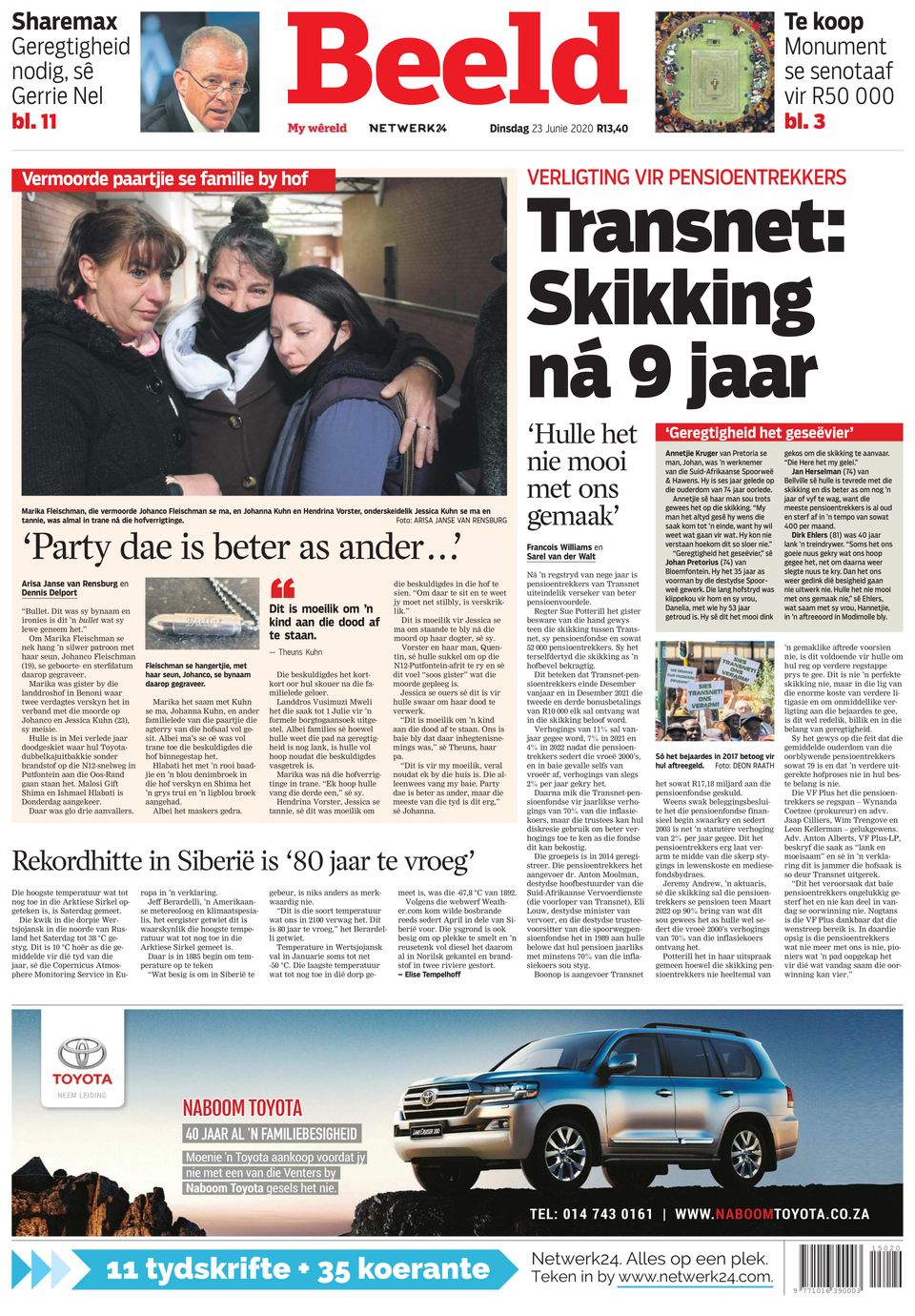 Get digital access to Beeld - June 23, 2020 issue | Magzter.com