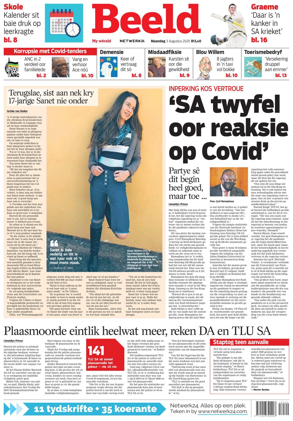 Get digital access to Beeld - August 03, 2020 issue | Magzter.com