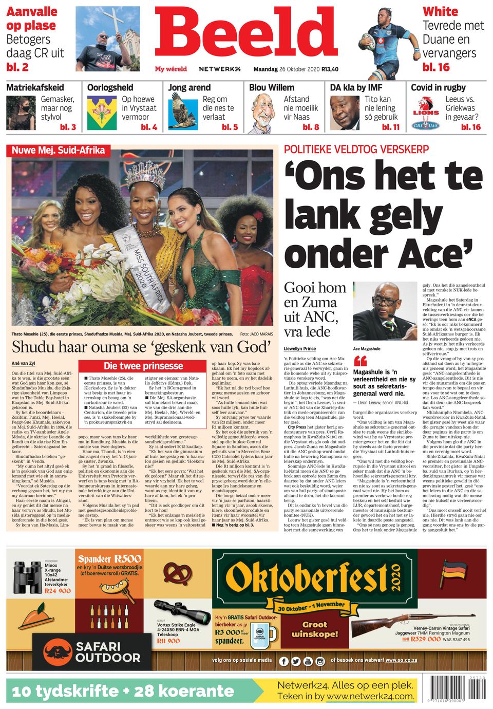 Get digital access to Beeld - October 26, 2020 issue | Magzter.com