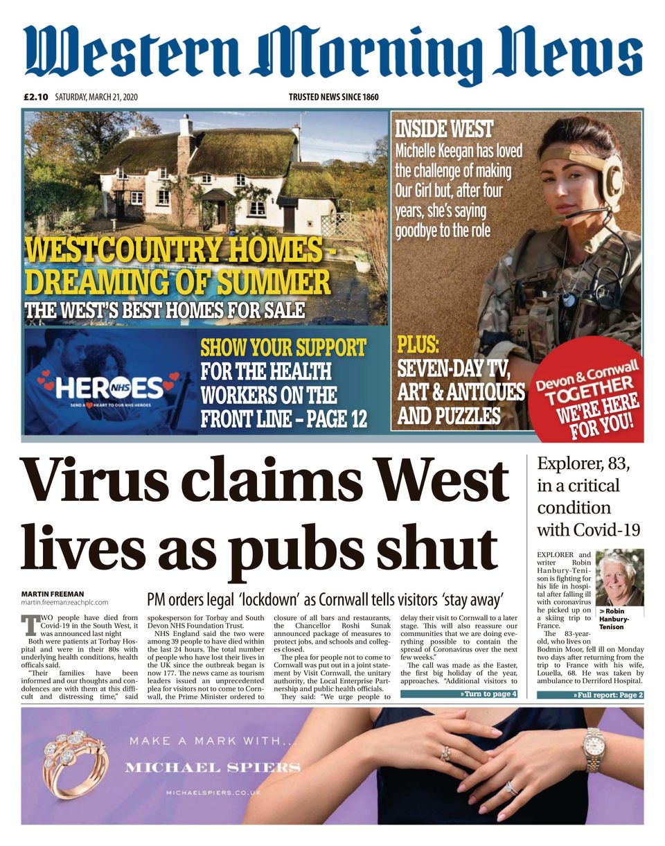 Western Morning News (Saturday) Newspaper - Get your Digital Subscription