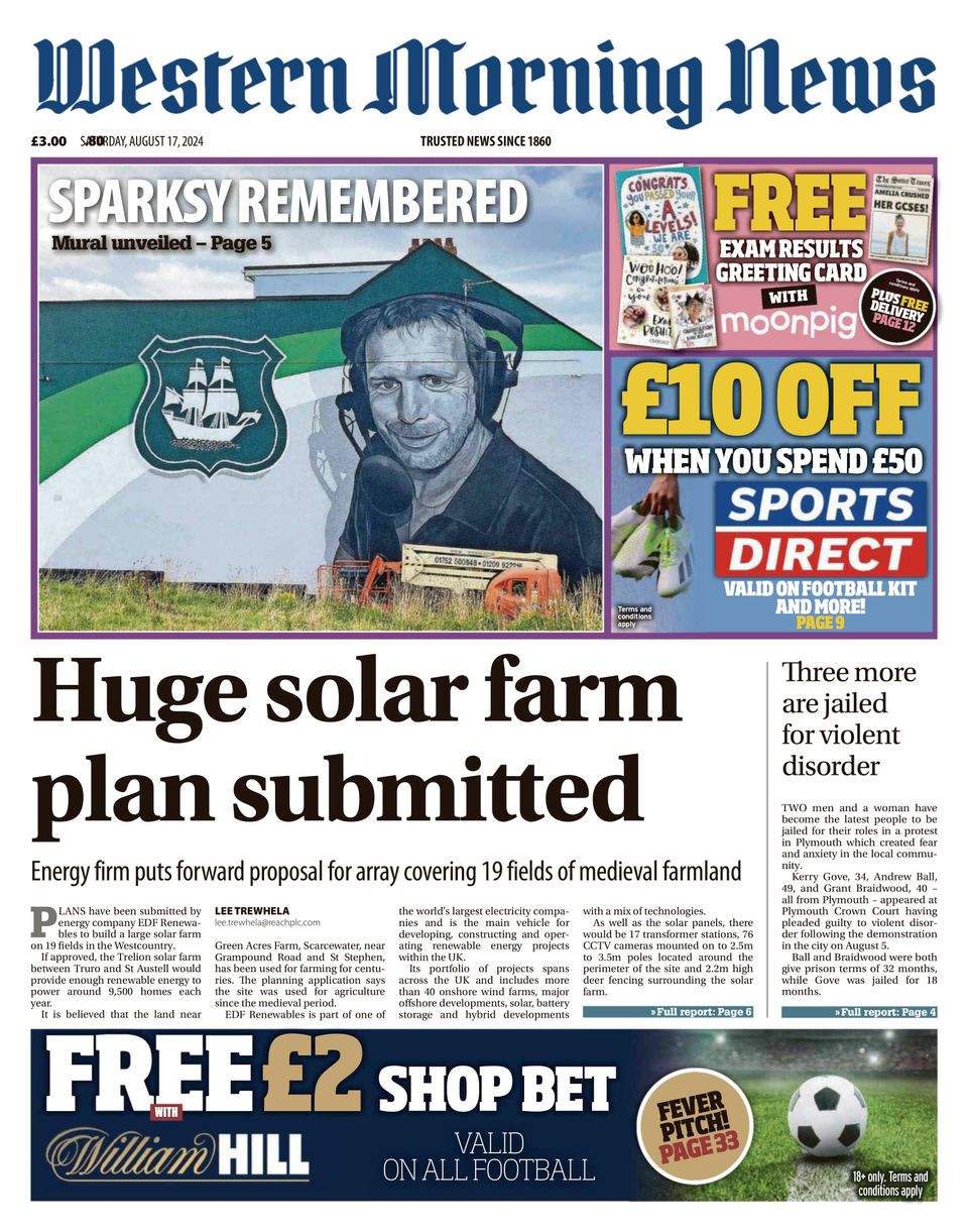 Western Morning News (Saturday) Newspaper - Get your Digital Subscription
