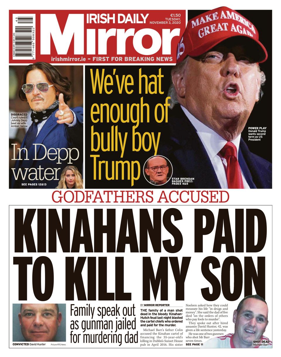 Irish Daily Mirror-November 03, 2020 Newspaper