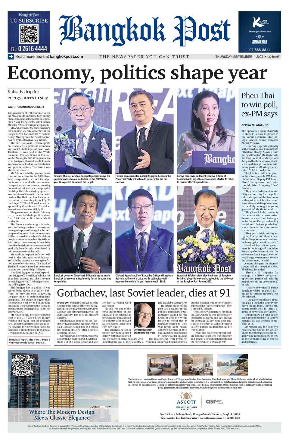 Get Digital Access To Bangkok Post September 01 2022 Issue Magzter