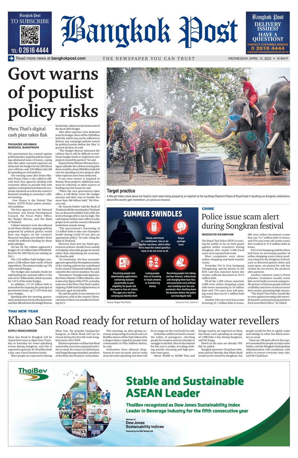 Get digital access to Bangkok Post - April 12, 2023 issue | Magzter.com