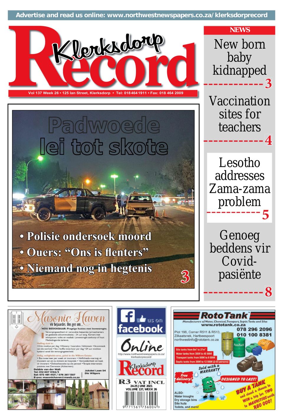 Get digital access to Klerksdorp Record - June 25, 2021 issue | Magzter.com