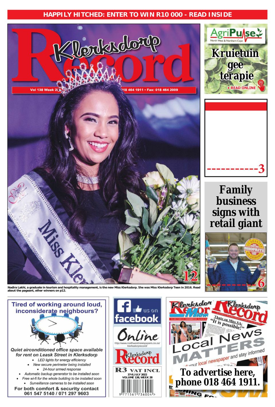 Klerksdorp Record-July 07, 2022 Newspaper - Get your Digital Subscription