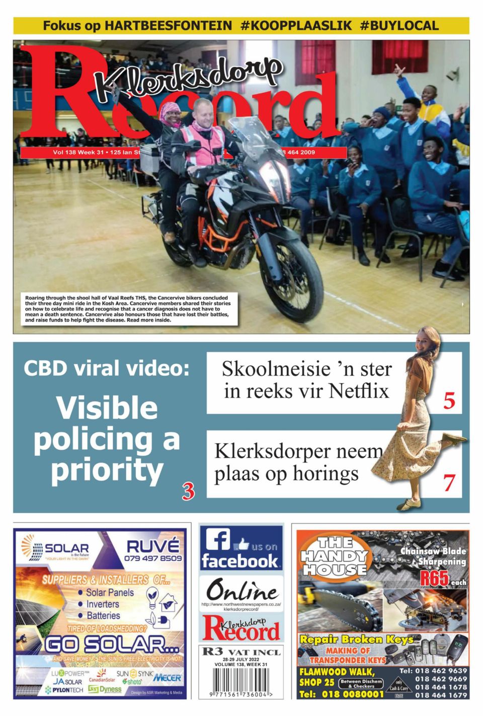 Get digital access to Klerksdorp Record - July 28, 2022 issue | Magzter.com