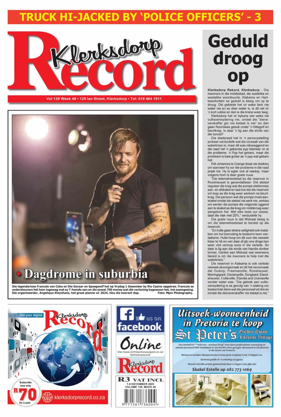 Get digital access to Klerksdorp Record - December 07, 2023 issue | Magzter.com