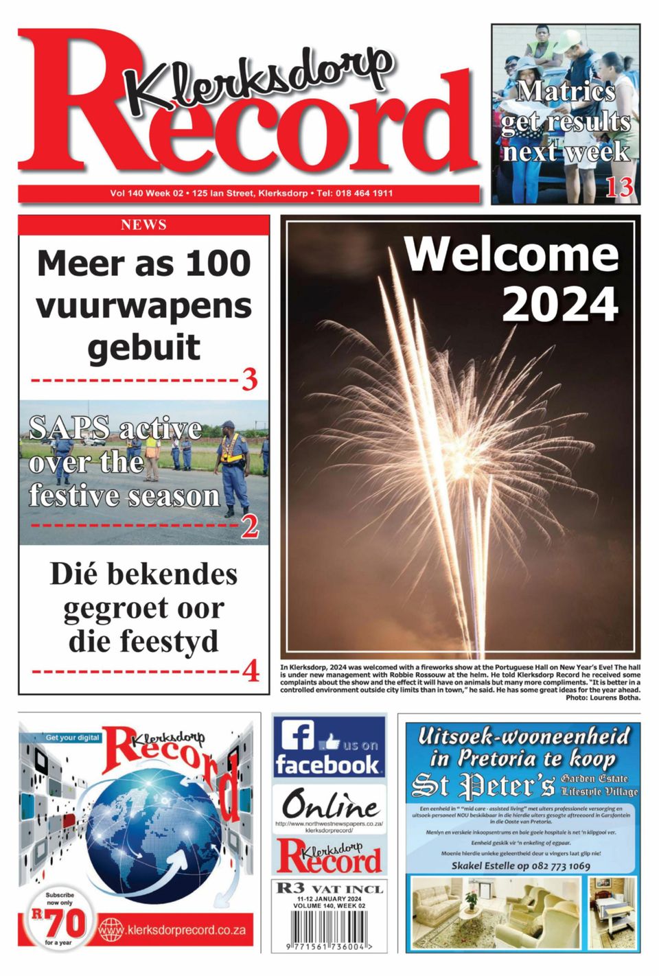 Get digital access to Klerksdorp Record - January 11, 2024 issue | Magzter.com