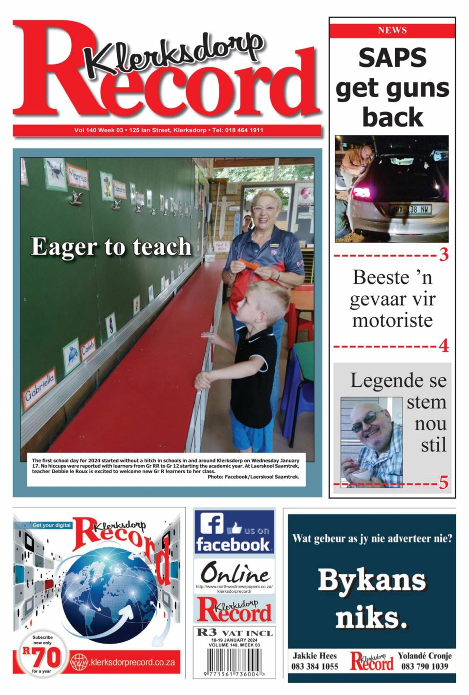 Get digital access to Klerksdorp Record - January 18, 2024 issue | Magzter.com