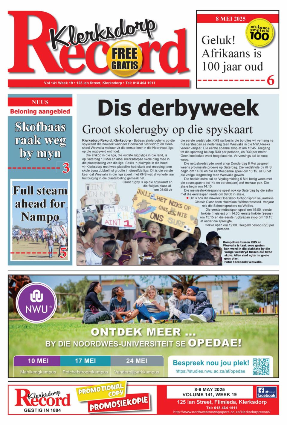 Get digital access to Klerksdorp Record Newspaper | Magzter.com