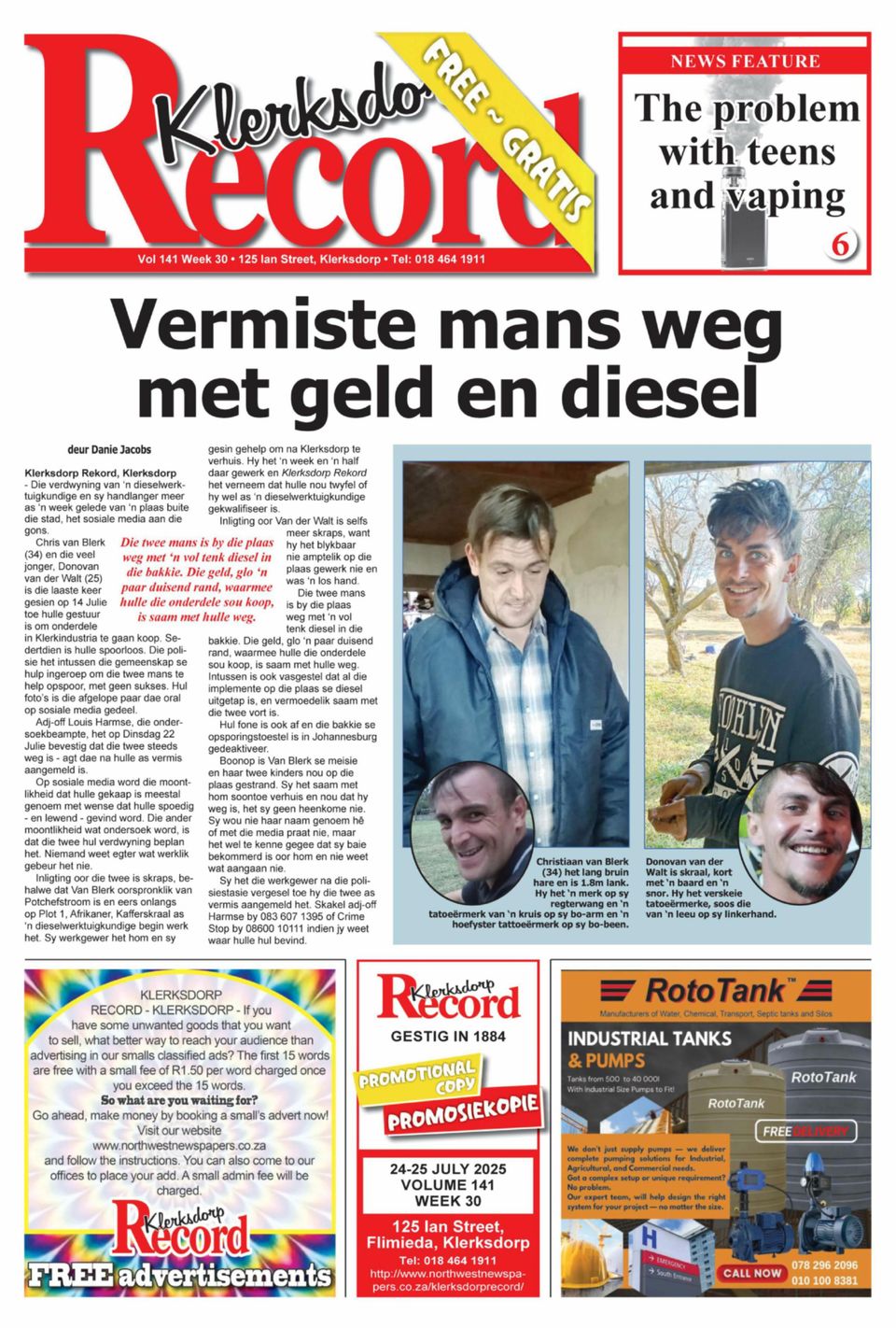 Get digital access to Klerksdorp Record Newspaper | Magzter.com