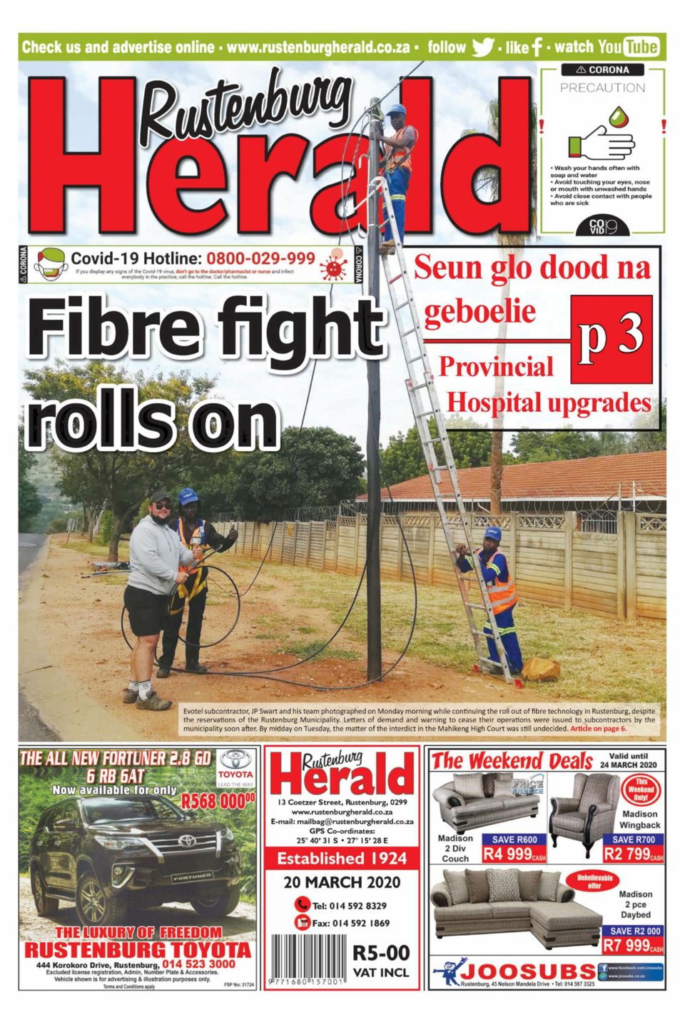 Get digital access to Rustenburg Herald - March 20, 2020 issue ...