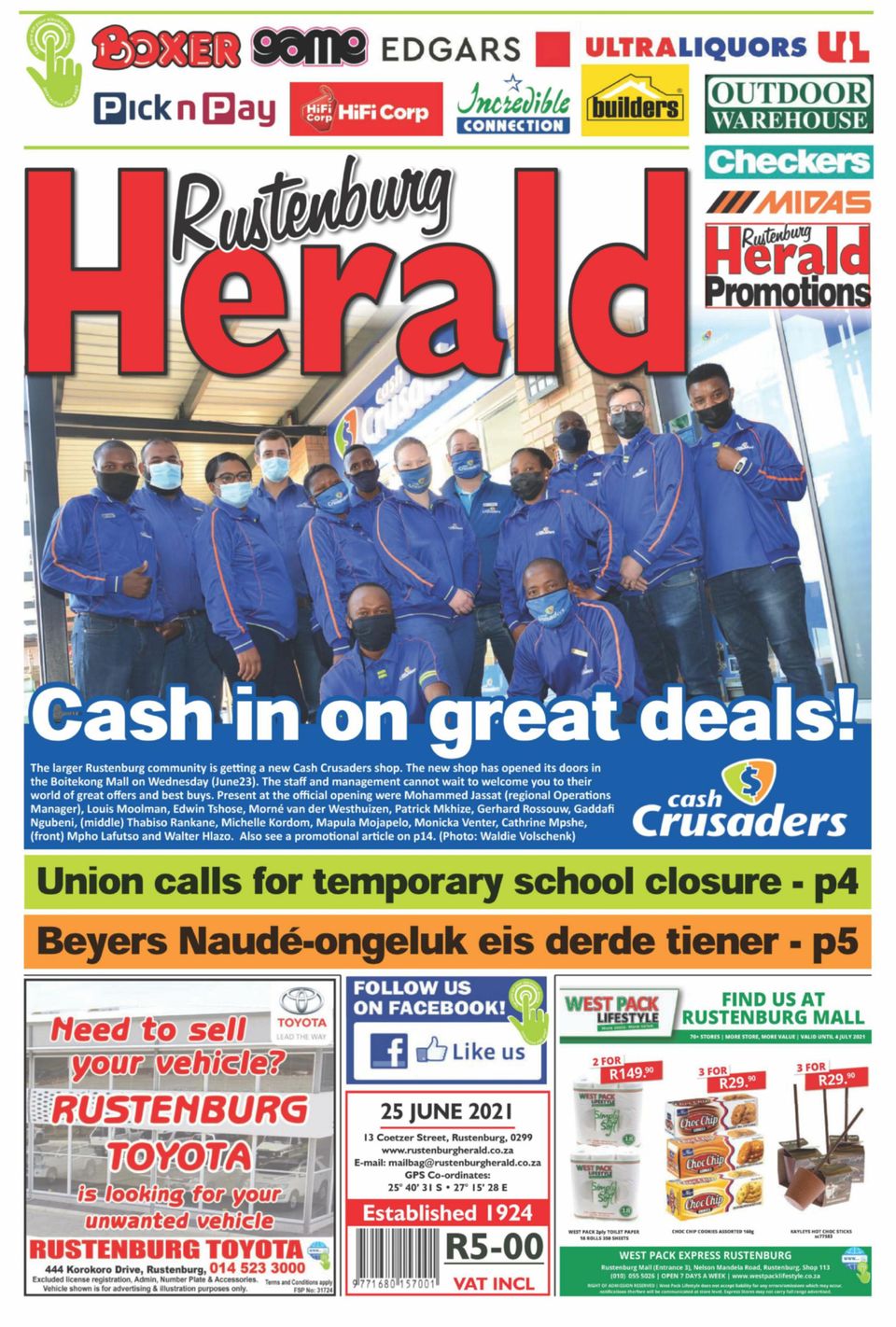 Rustenburg Herald-June 25, 2021 Newspaper - Get your Digital Subscription
