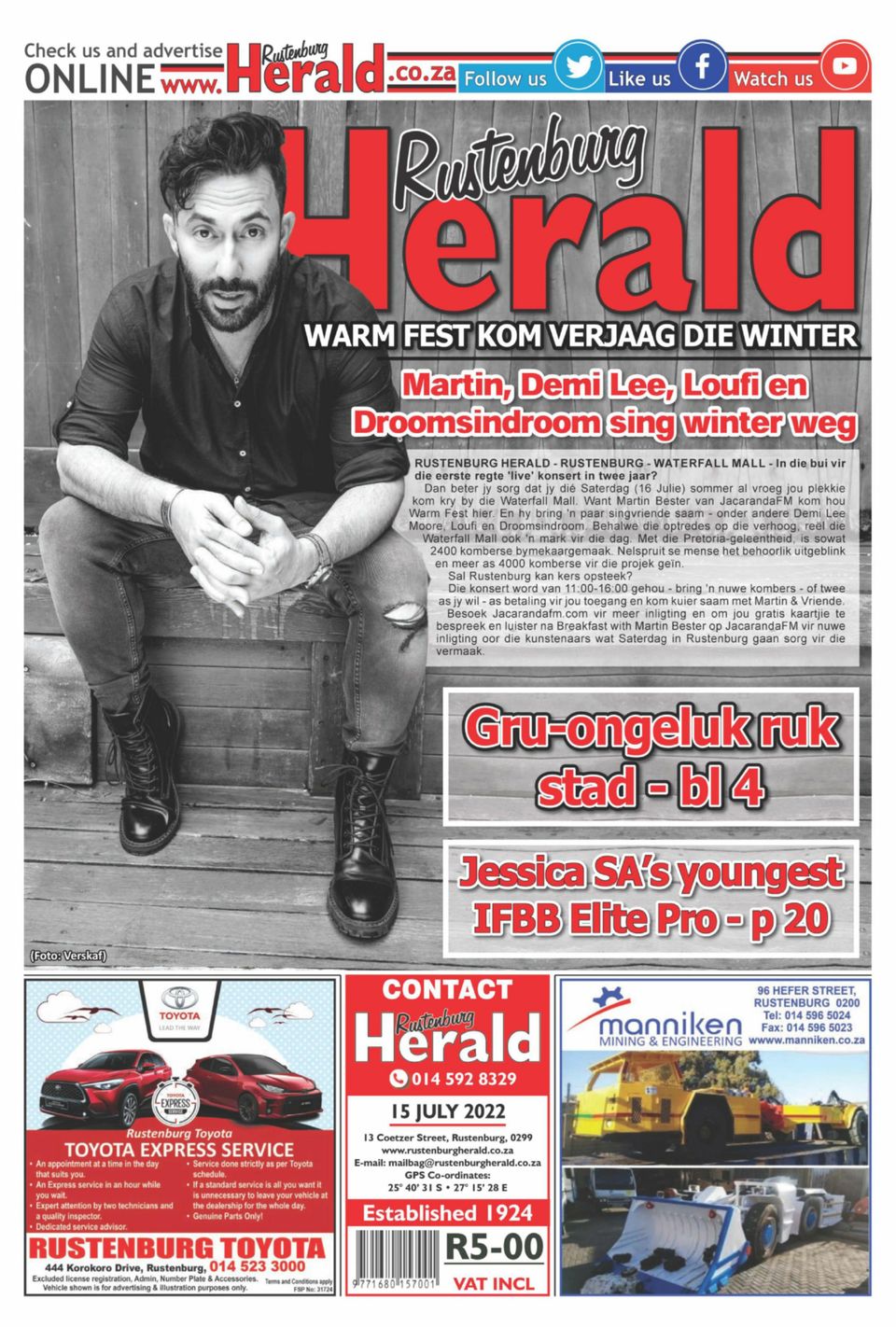 Rustenburg Herald-July 15, 2022 Newspaper - Get your Digital Subscription