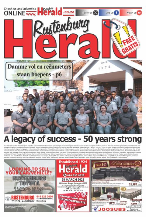 Get digital access to Rustenburg Herald Newspaper | Magzter.com