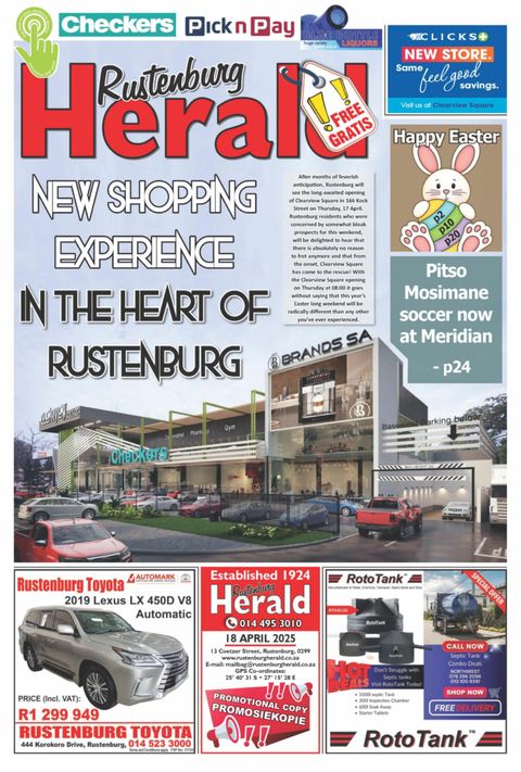 Get digital access to Rustenburg Herald Newspaper | Magzter.com