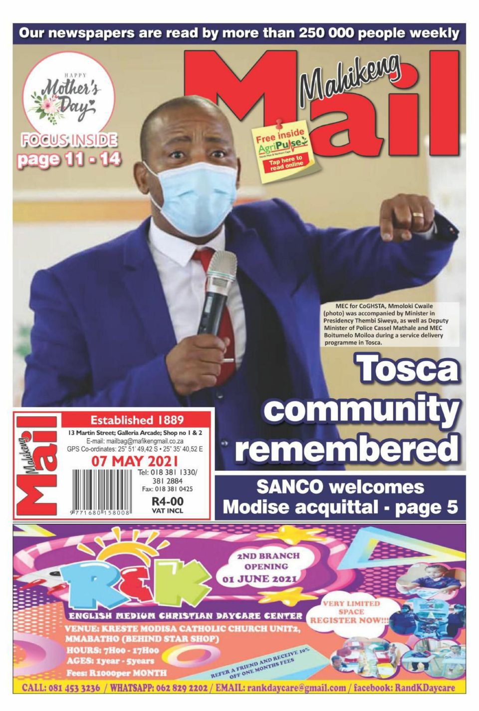 Get Digital Access To Klerksdorp Lentswe May 07 2021 Issue