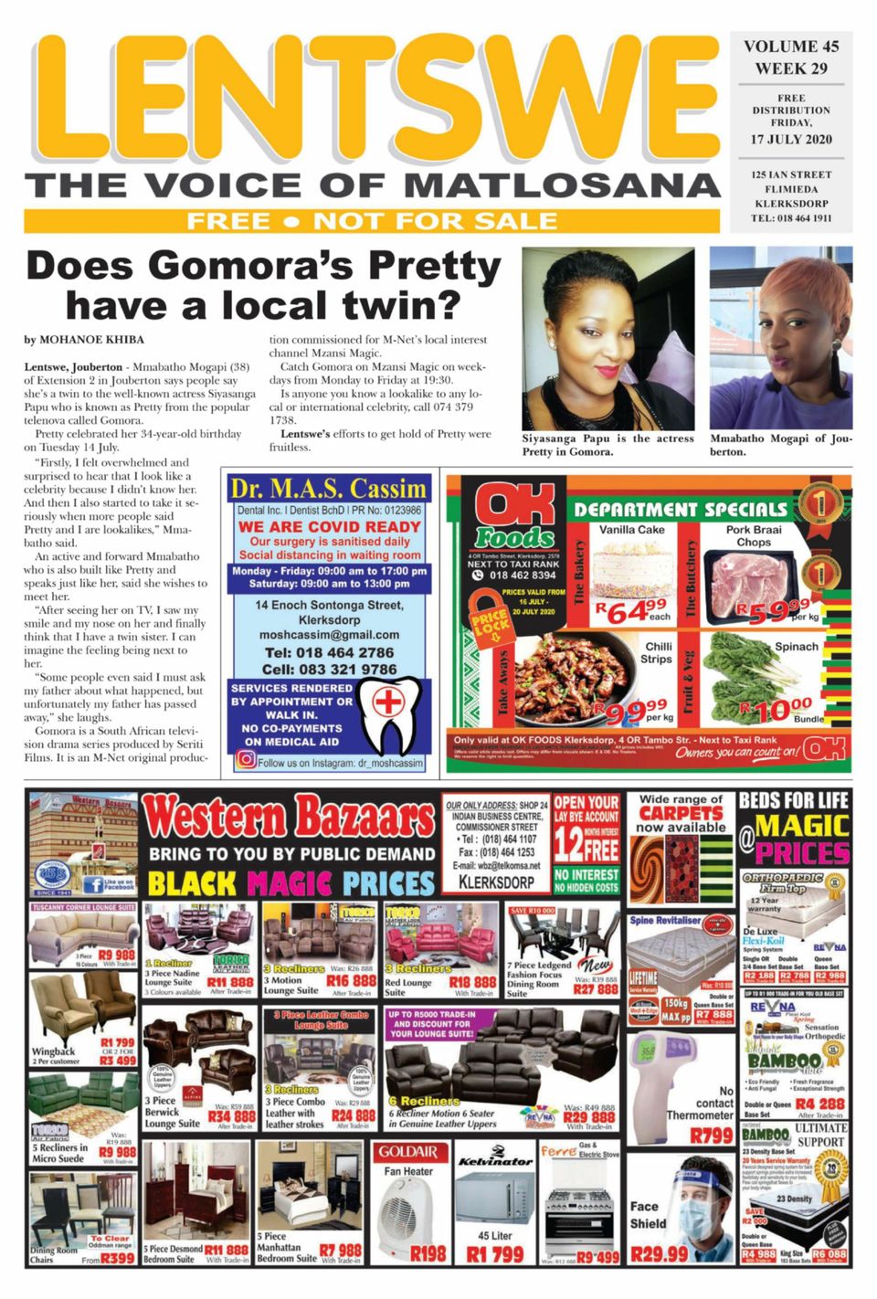 Klerksdorp Lentswe July 17 2020 Newspaper Get Your Digital Subscription