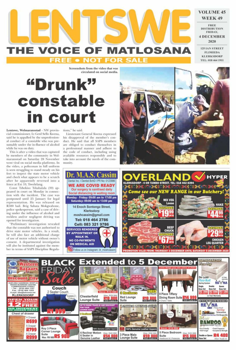 Klerksdorp Lentswe December 04 2020 Newspaper