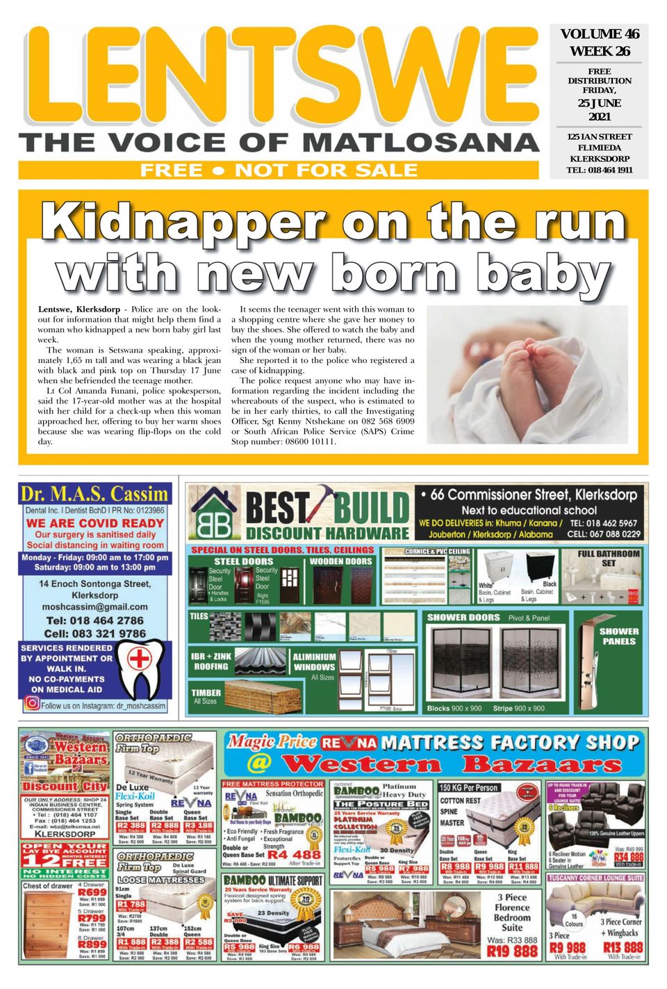 Get digital access to Klerksdorp Lentswe - June 25, 2021 issue ...