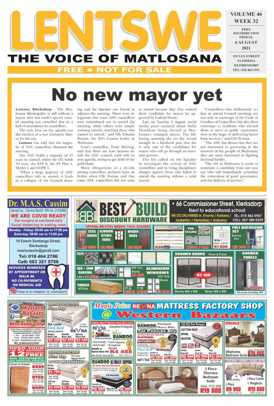 Get digital access to Klerksdorp Lentswe - August 06, 2021 issue ...