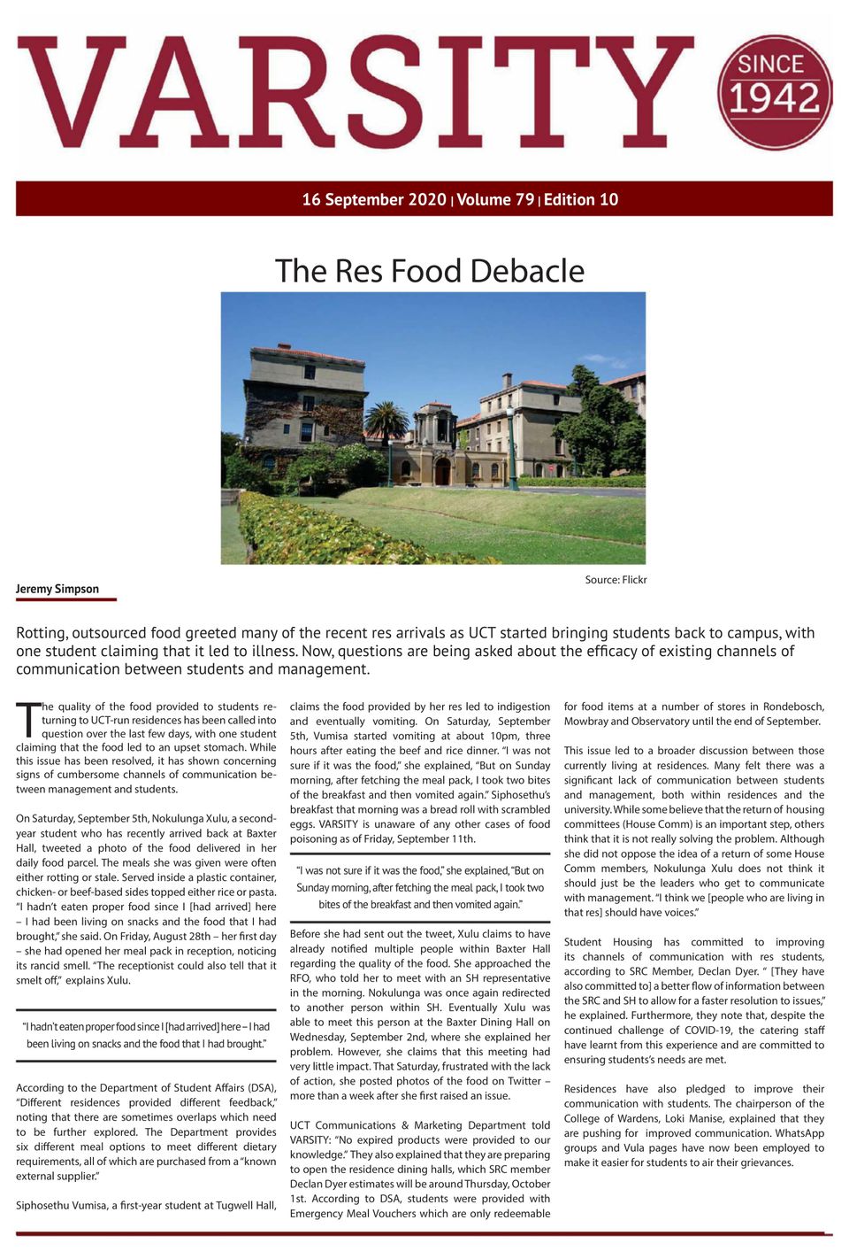 Get digital access to VARSITY Newspaper - September 16, 2020 issue ...