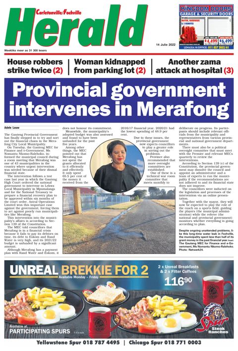 Get digital access to Carletonville Herald Newspaper | Magzter.com