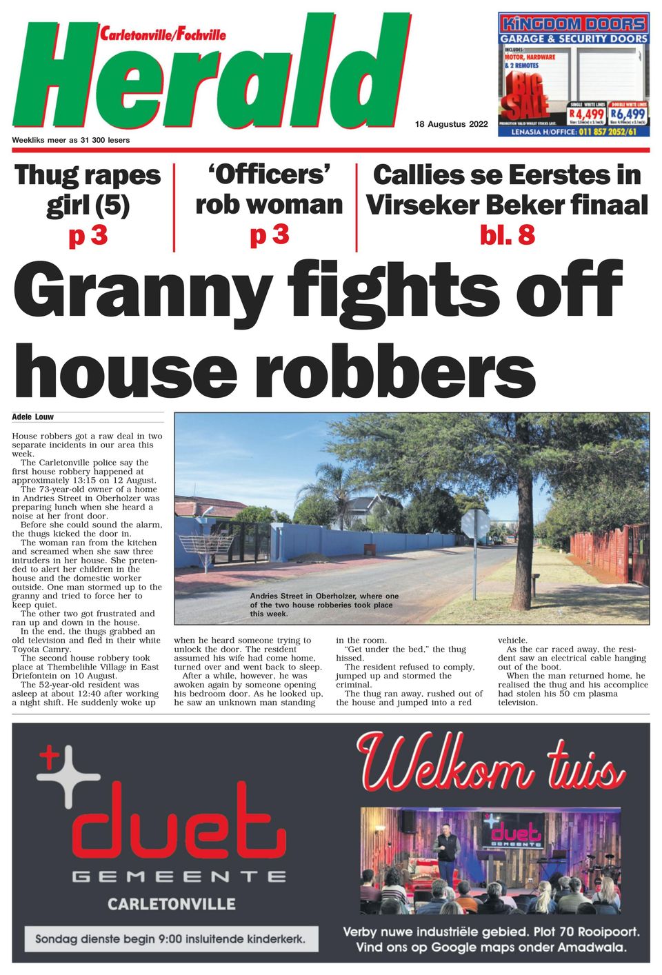 Carletonville Herald-August 18, 2022 Newspaper